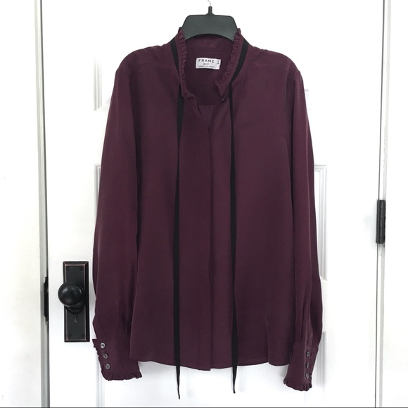 Frame Denim | Tops | Christina Anstead Frame Victorian Secretary Top ...